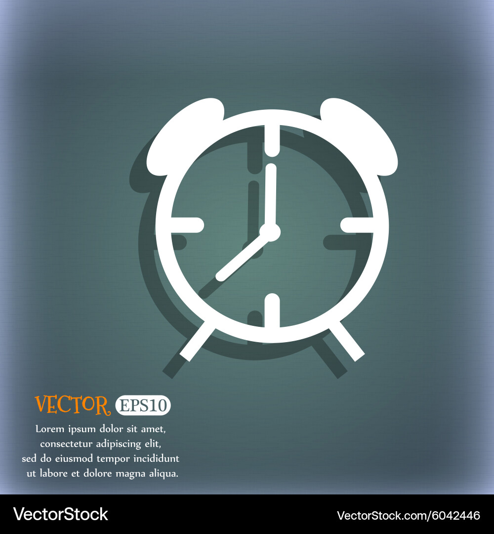 Alarm clock sign icon wake up symbol Royalty Free Vector