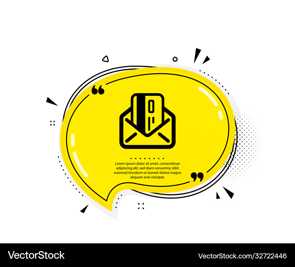 Credit card mail icon payment sign Royalty Free Vector Image