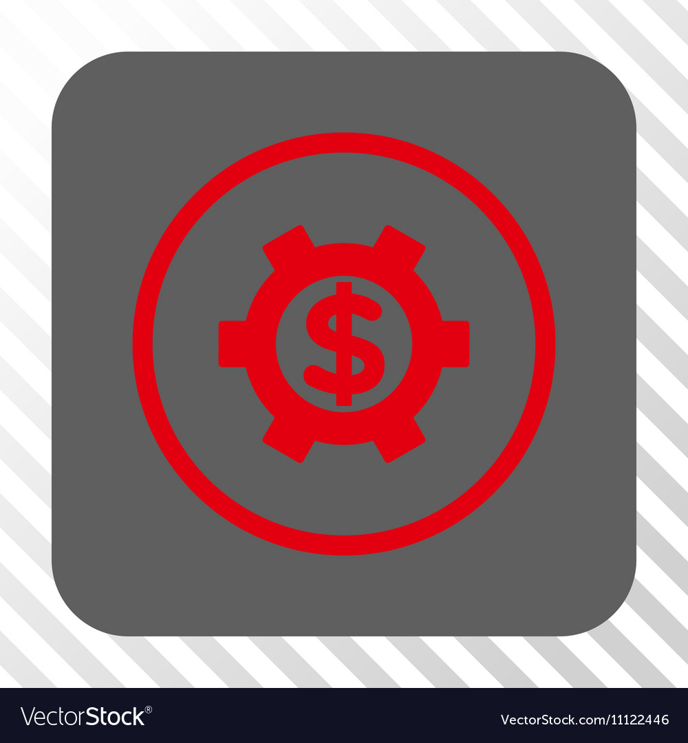 Financial settings rounded square button Vector Image