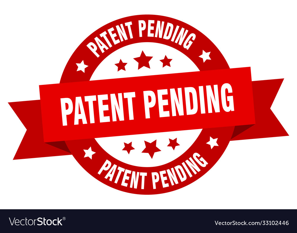 Patent pending round ribbon isolated label patent Vector Image Patent pending round ribbon isolated label patent Vector Image