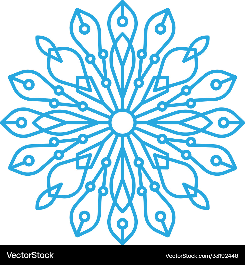 Snowflakes style design for labels badges Vector Image