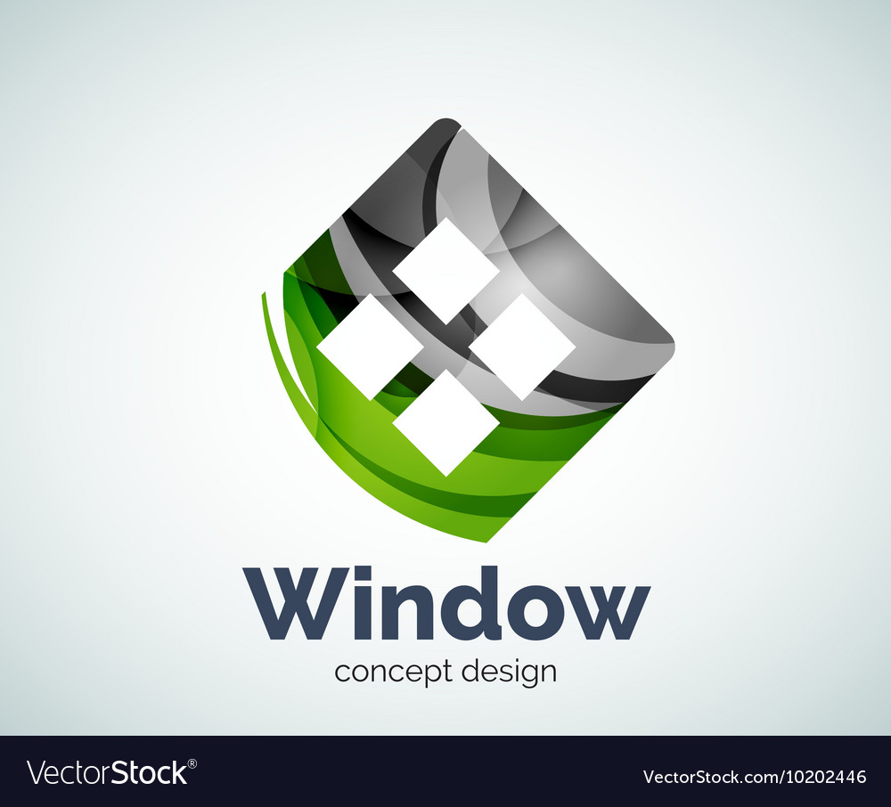 Window logo template Royalty Free Vector Image
