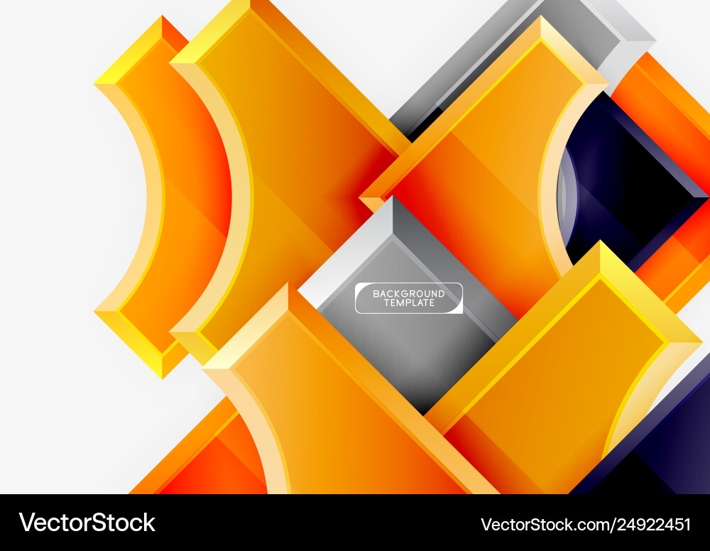 3d futuristic shapes abstract background Vector Image