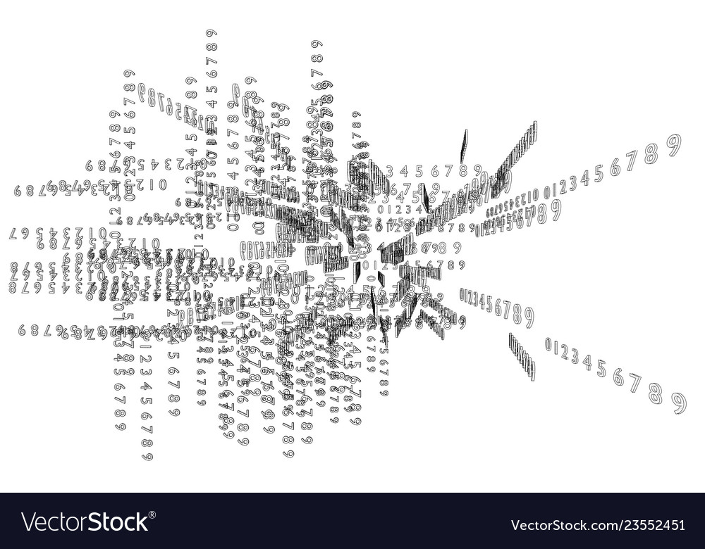 Abstract background consisting of numbers Vector Image
