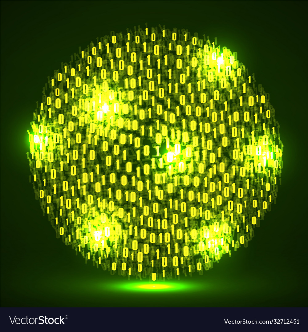 Abstract technology background with binary Vector Image