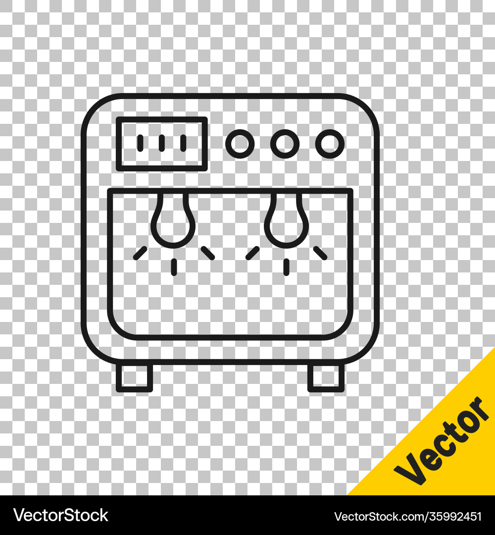 Black line biosafety box icon isolated Royalty Free Vector