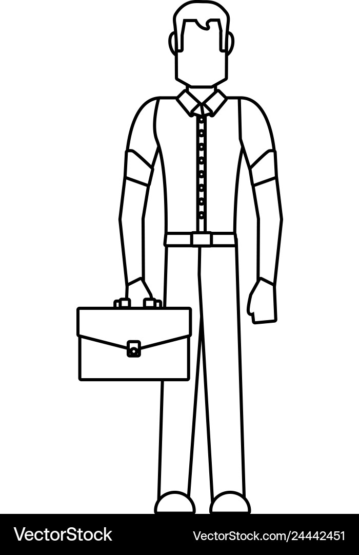 Businessman with business briefcase Royalty Free Vector