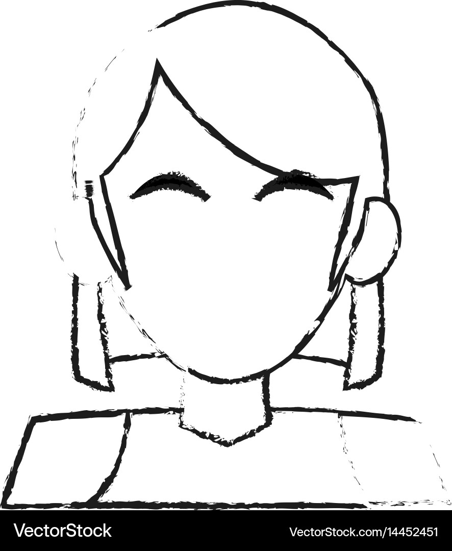 Faceless young woman icon image Royalty Free Vector Image