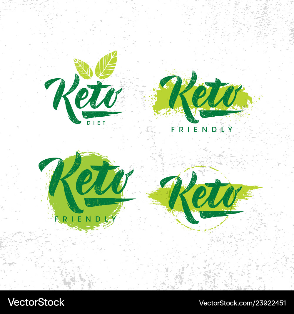 Keto friendly diet nutrition design Royalty Free Vector