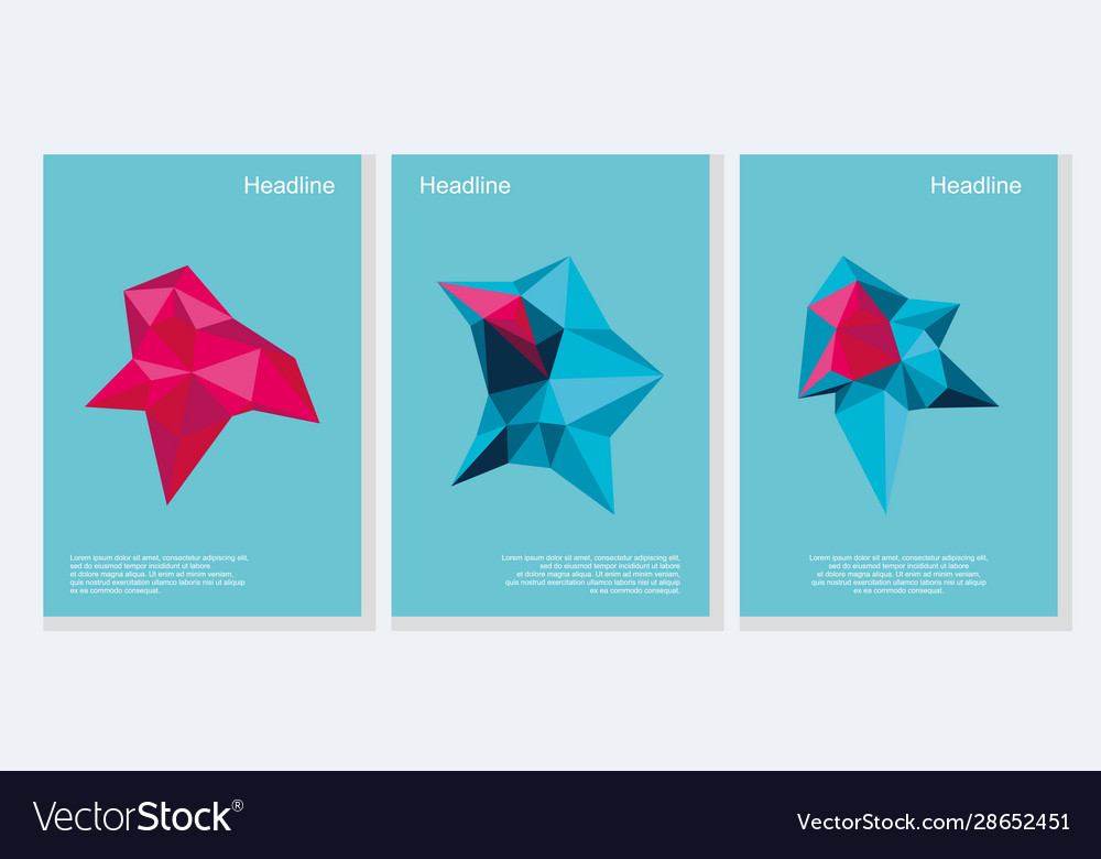 Modern geometry polygons design art for template Vector Image