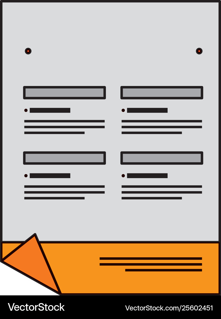 Paper document with company emblem print Vector Image