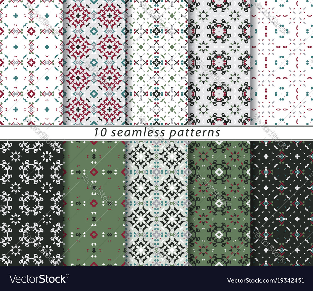 Set of seamless pattern Royalty Free Vector Image