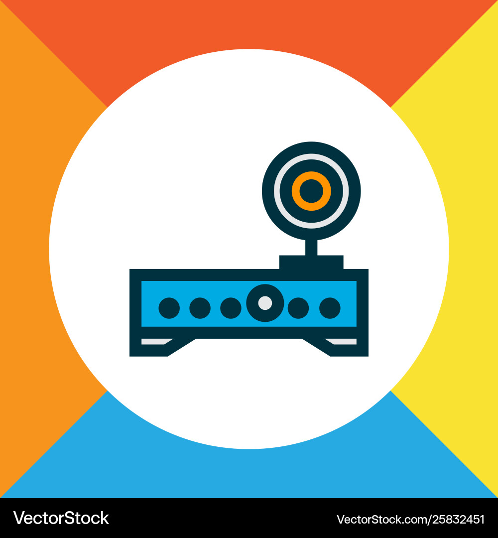 Wi-fi modem icon colored line symbol premium Vector Image