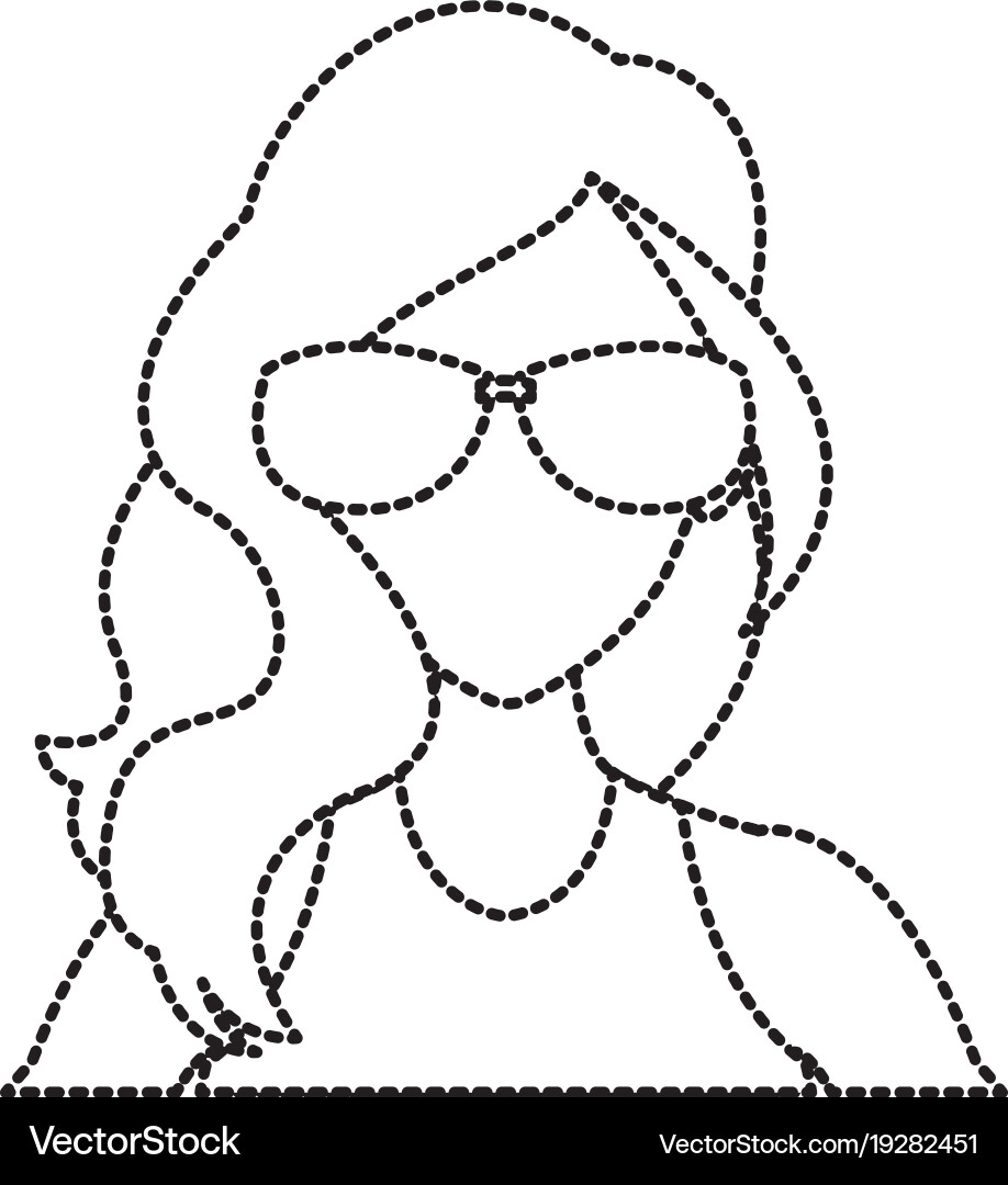 Woman face with sunglasses Royalty Free Vector Image