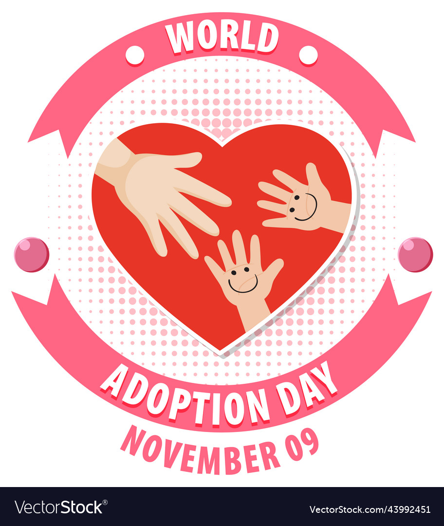 World adoption day poster design Royalty Free Vector Image World adoption day poster design Royalty Free Vector Image