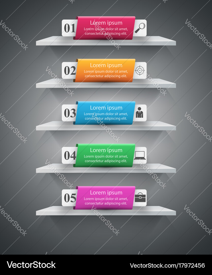 Abstract 3d digital infographic Royalty Free Vector Image