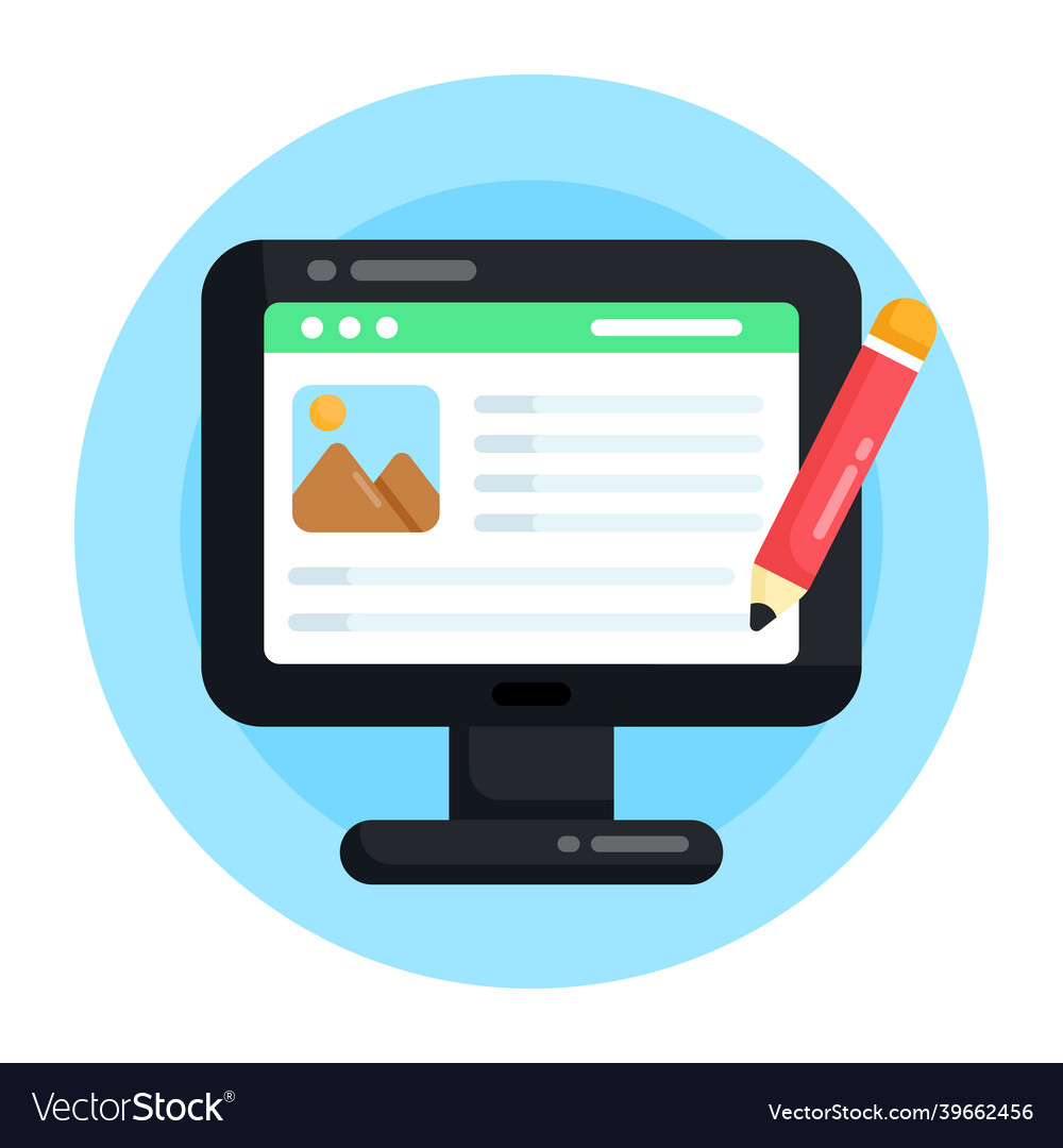 Article writing Royalty Free Vector Image - VectorStock