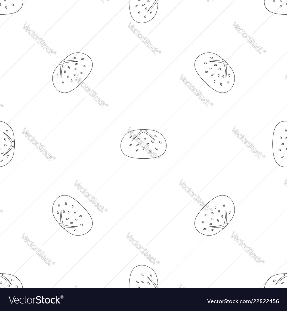 Bread pattern seamless Royalty Free Vector Image