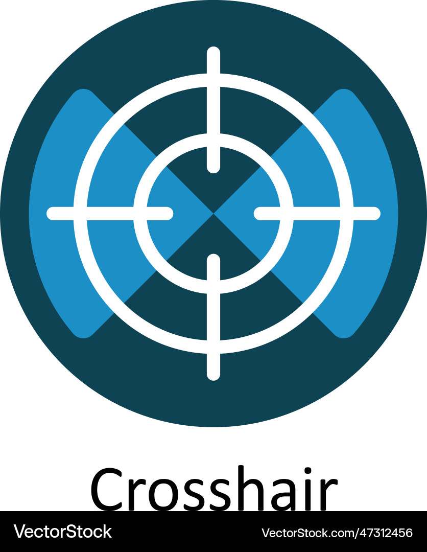 Crosshair flat icon design s Royalty Free Vector Image