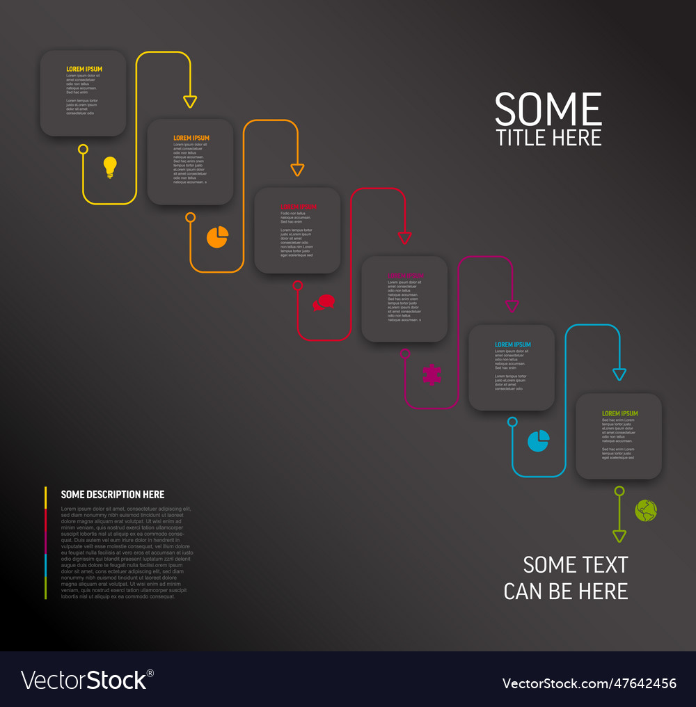 Dark six diagonal steps template with white Vector Image Dark six diagonal steps template with white Vector Image