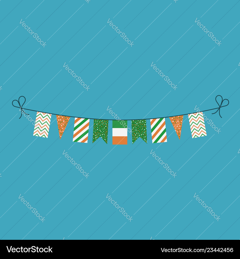 Decorations bunting flags for ireland national Vector Image