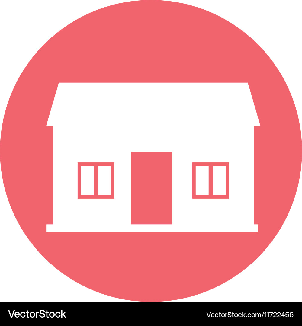 Exterior house isolated icon Royalty Free Vector Image