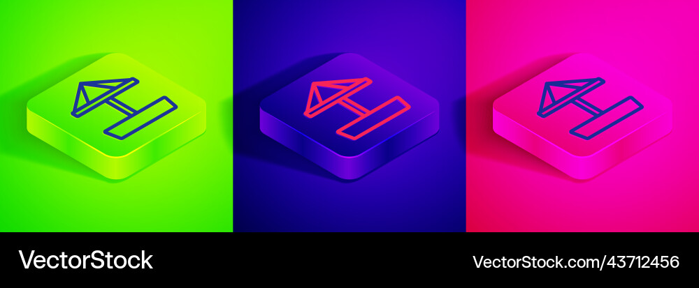 Isometric line sandbox for kids with sand Vector Image