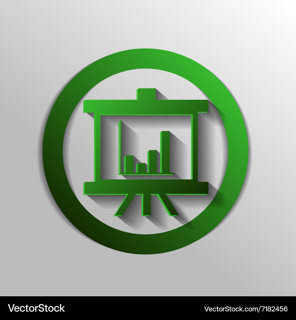 Presentation graphics business icon Royalty Free Vector