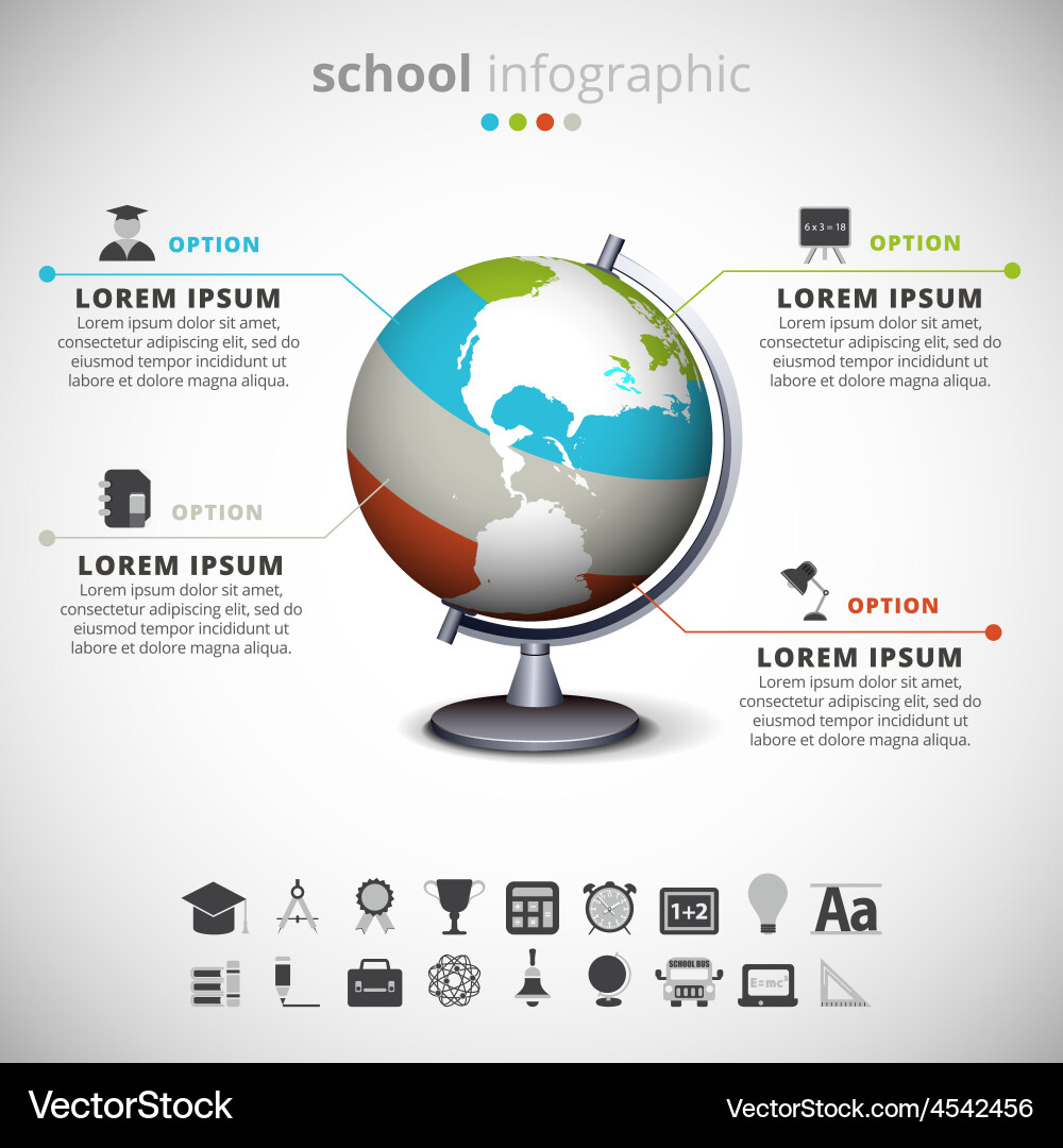 School infographic Royalty Free Vector Image - VectorStock