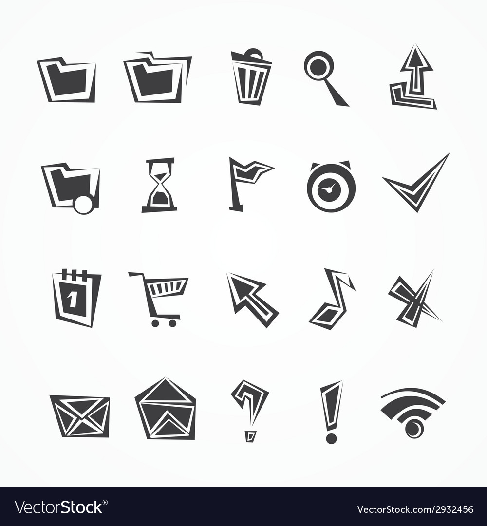 Set icons Royalty Free Vector Image - VectorStock