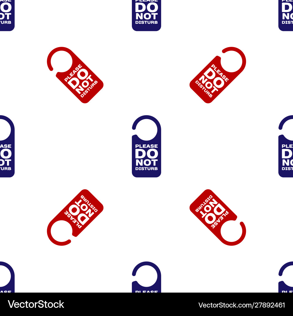 Blue and red please do not disturb icon isolated Vector Image