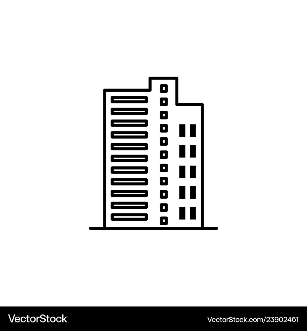 Building outline icon element of architecture Vector Image