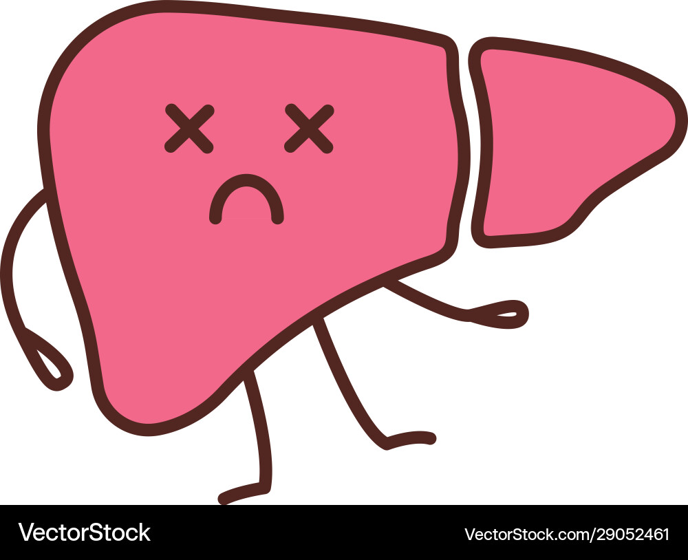 Dead liver emoji color icon Royalty Free Vector Image