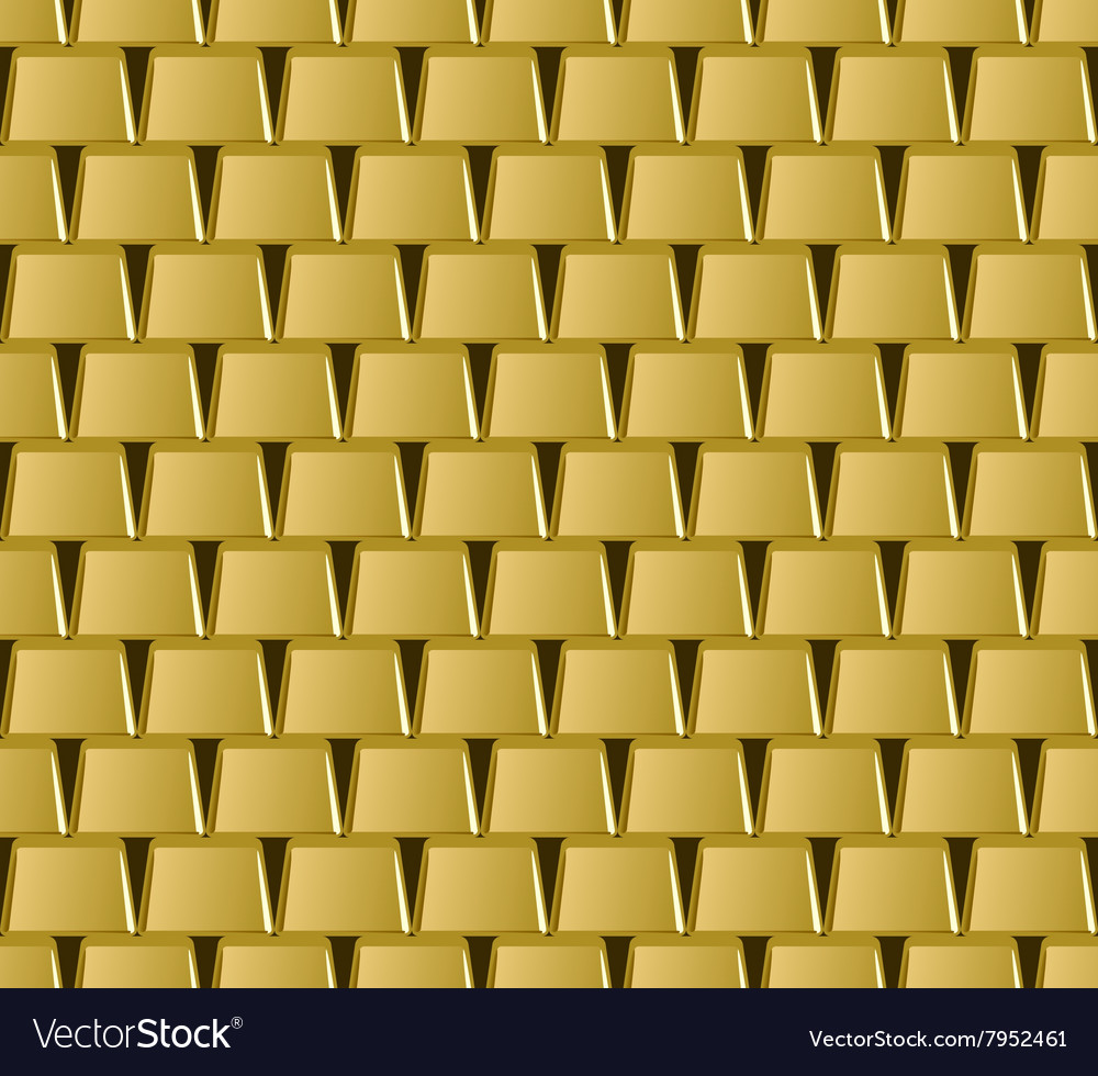 Golden bar stack seamless pattern Royalty Free Vector Image