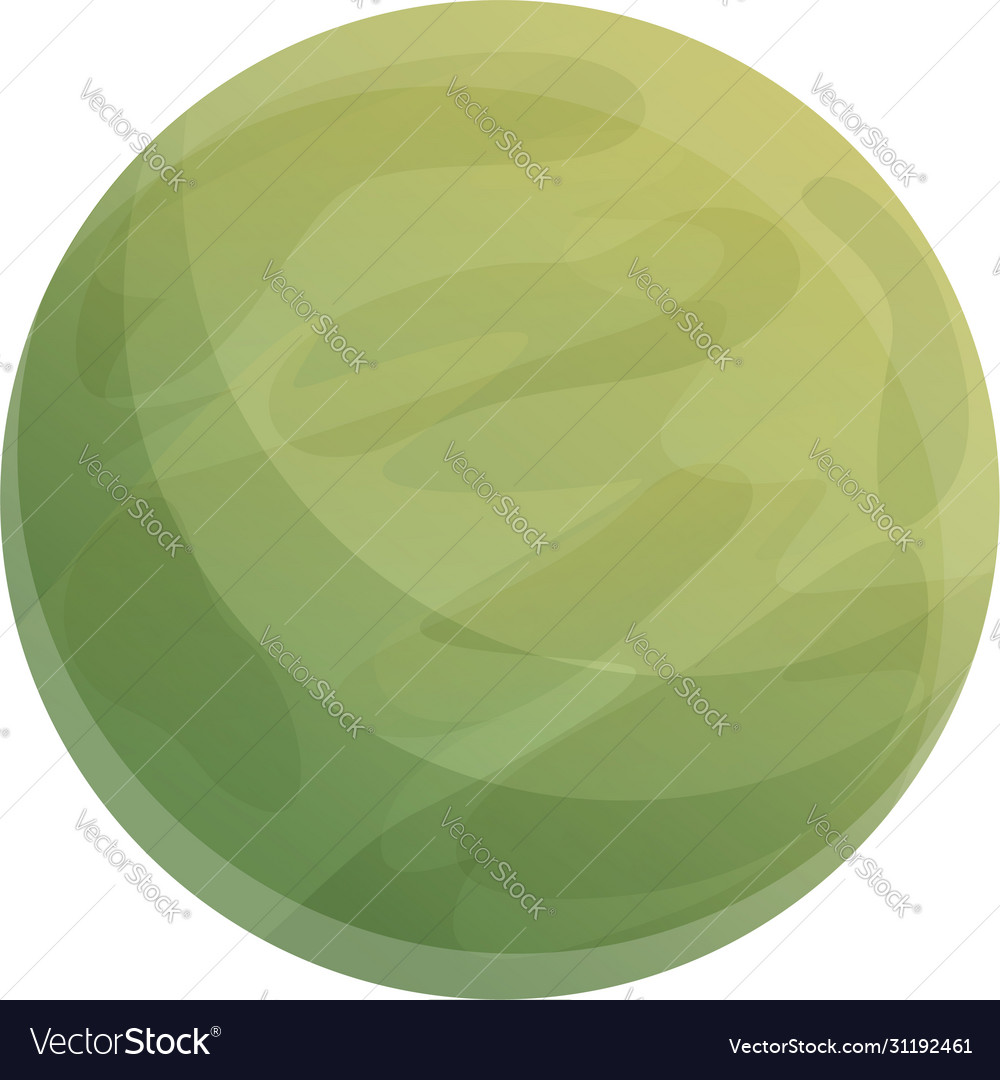 Green space planet icon cartoon style Royalty Free Vector