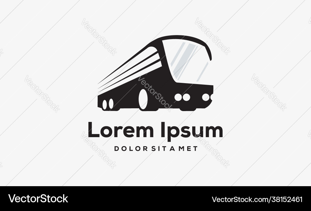 Jet bus logo designs concept transport Royalty Free Vector