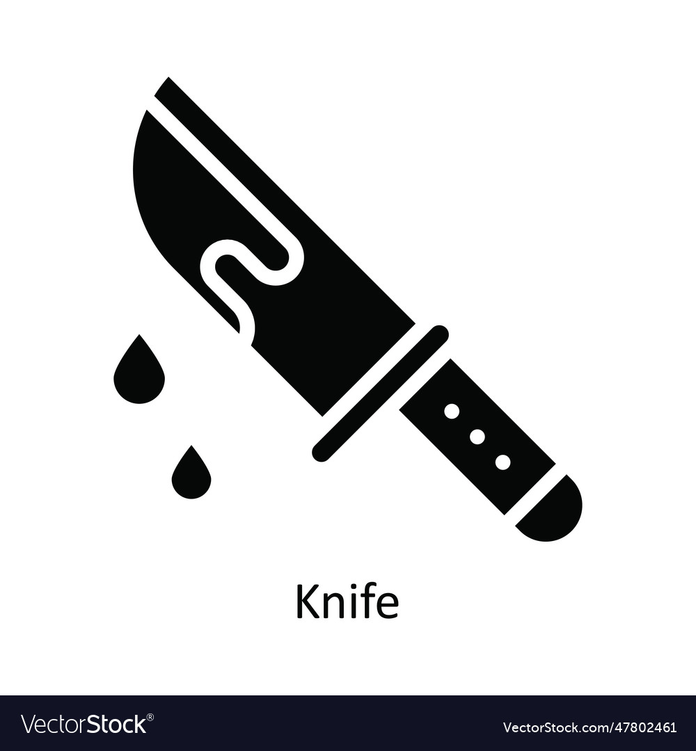 Knife solid icon design kit Royalty Free Vector Image Knife solid icon design kit Royalty Free Vector Image