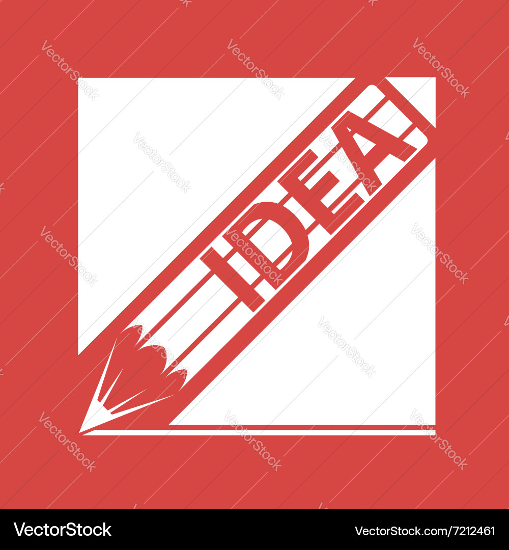 Logo pen with the inscription idea Royalty Free Vector Image