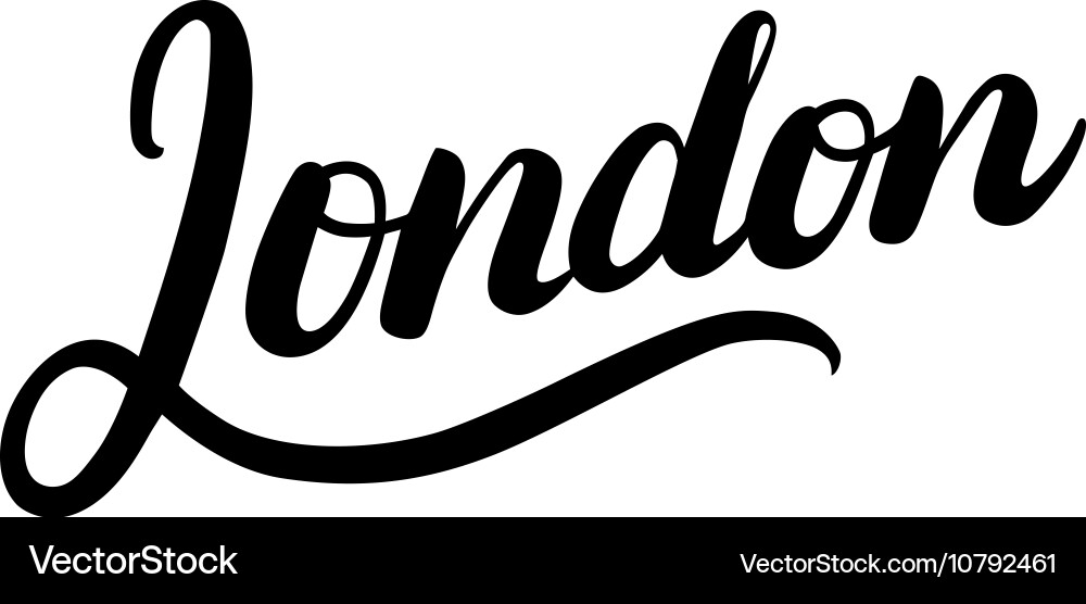 London hand written lettering typography Vector Image