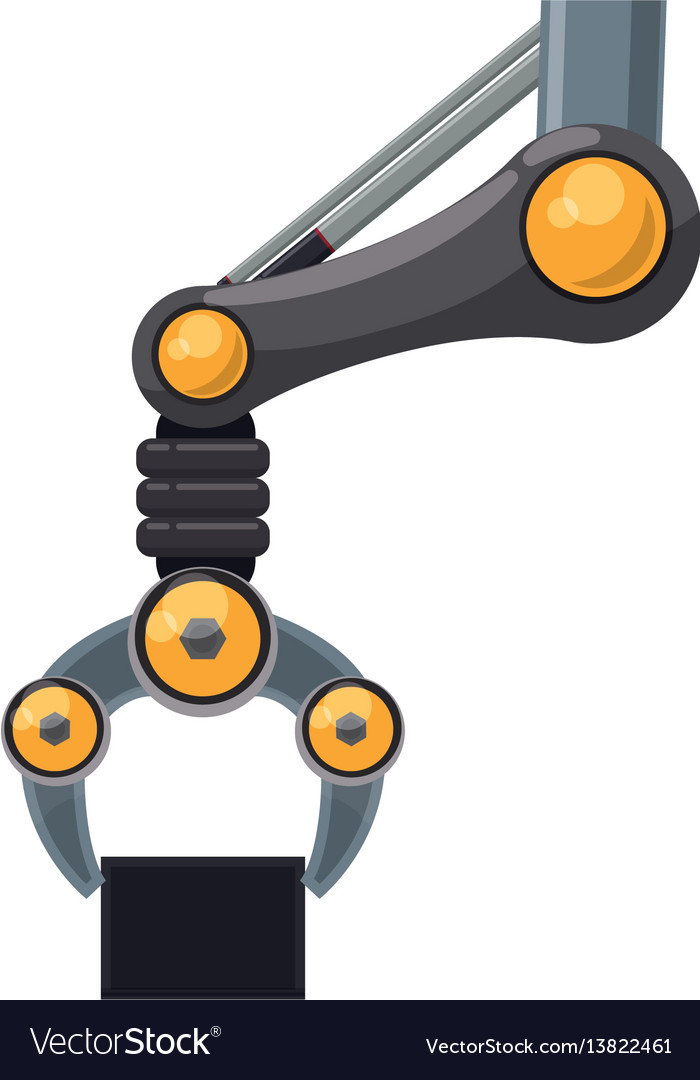 Robotic arm technology Royalty Free Vector Image