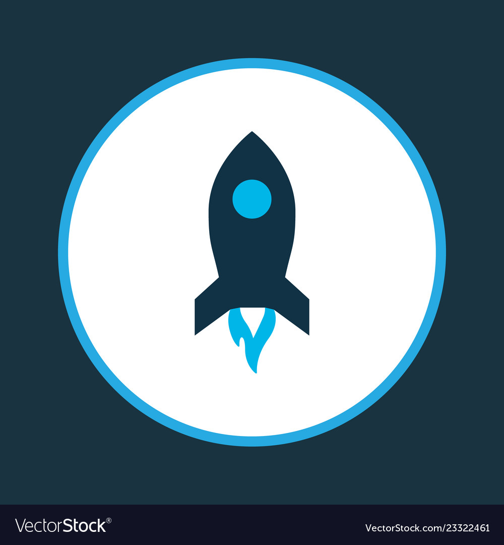 Rocket icon colored symbol premium quality Vector Image