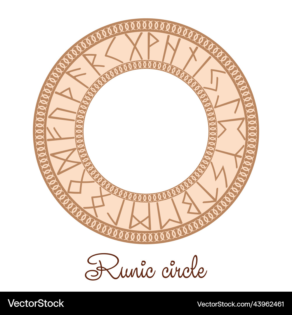Runic circle an ancient slavic symbol decorated Vector Image