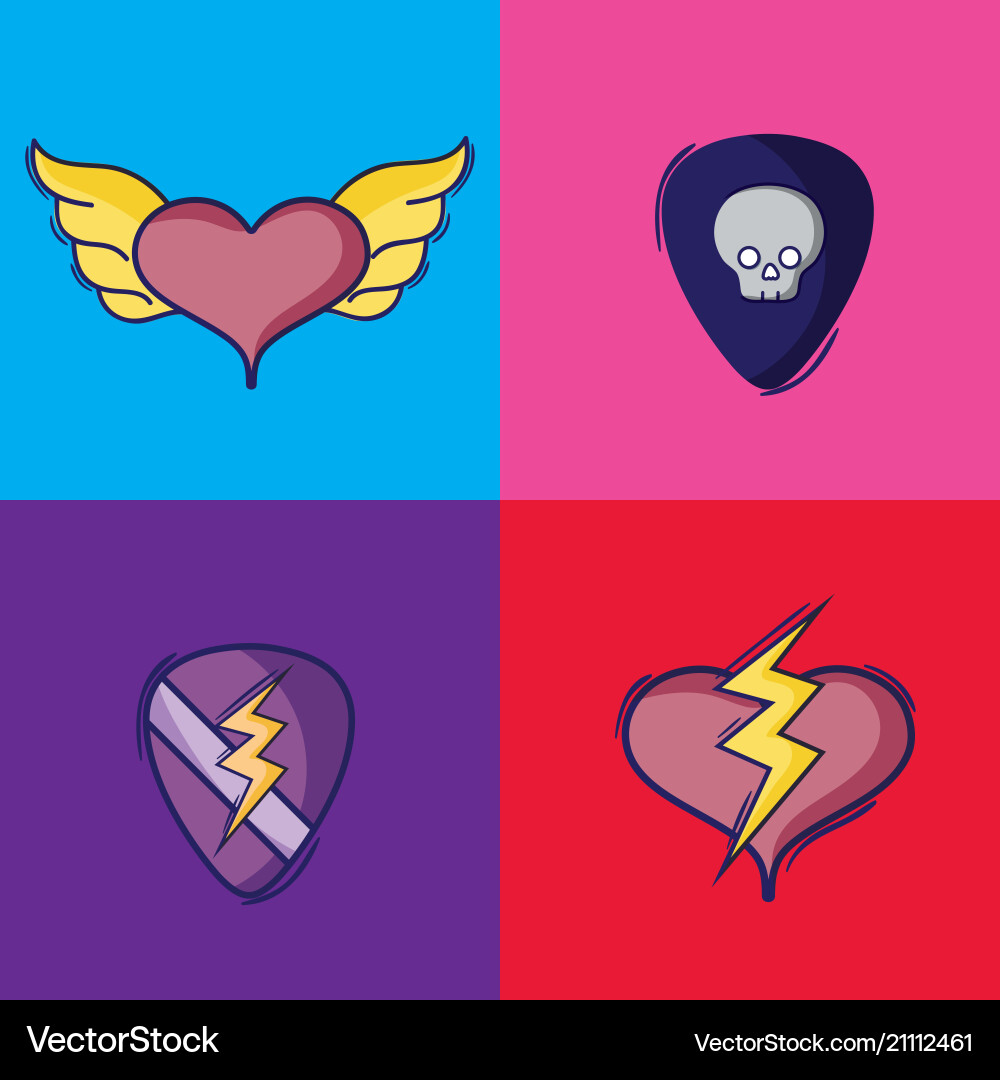 Set of rock icons Royalty Free Vector Image - VectorStock
