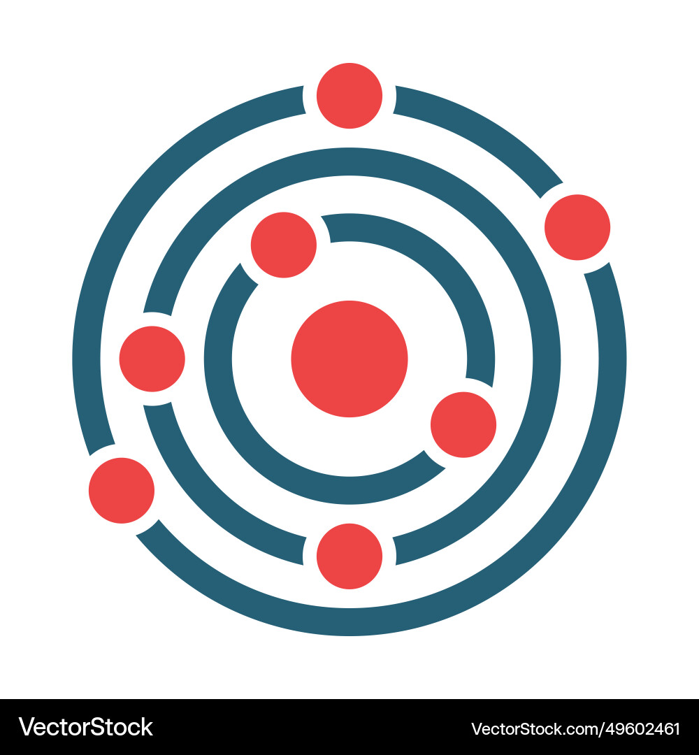 Solar system glyph two color icons for personal Vector Image
