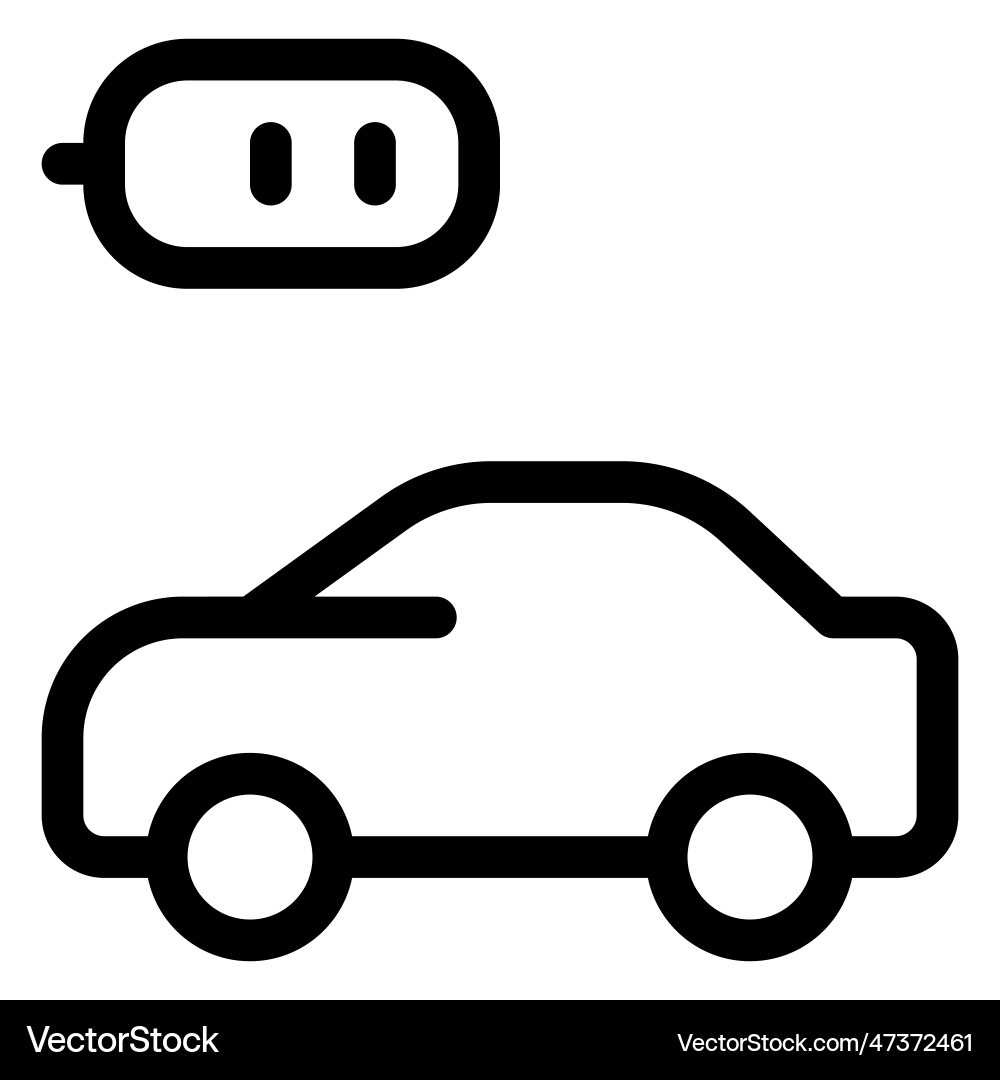 Using rechargeable batteries in electric car Vector Image