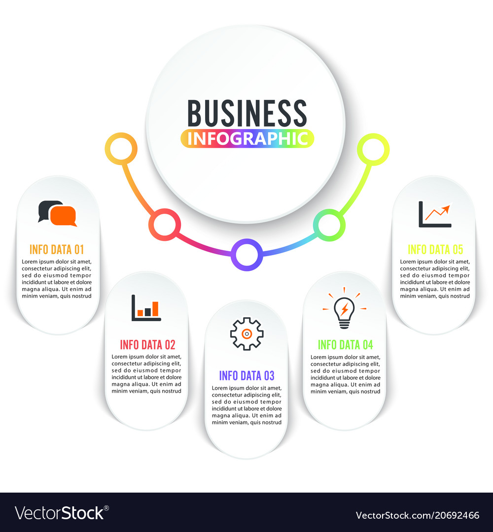 Abstract Infographics Number Options Template Vector Image