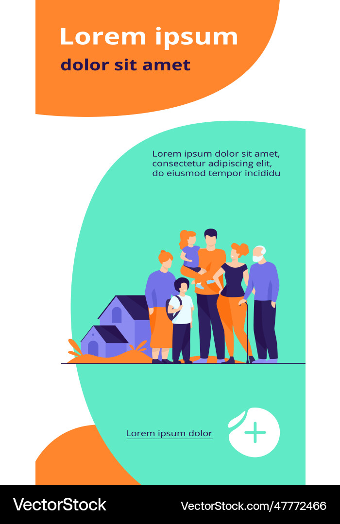 Big family meeting Royalty Free Vector Image - VectorStock