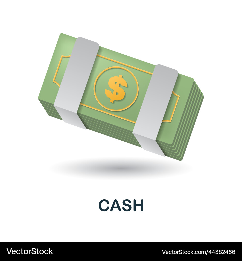 Cash icon 3d from black friday collection Vector Image