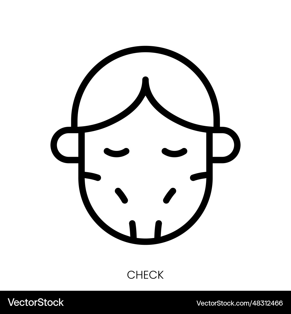 Check icon line art style design isolated Vector Image