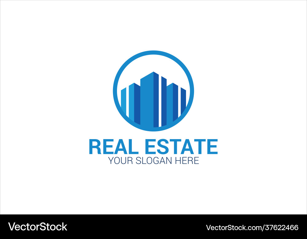 Creative real estate logo design templet Vector Image